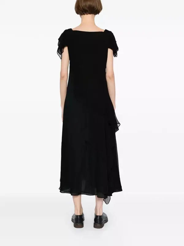 Yohji Yamamoto Draped Square-neck Dress