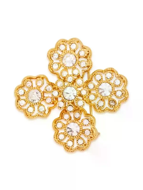 KENNETH JAY LANE Flower Cluster Pin - Gold