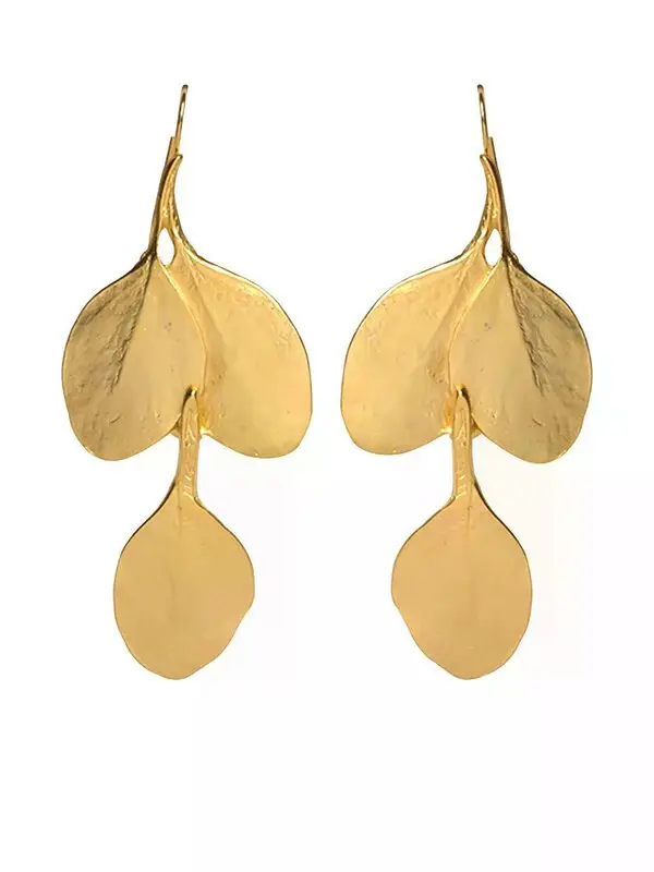 KENNETH JAY LANE Leaf Drop Earrings