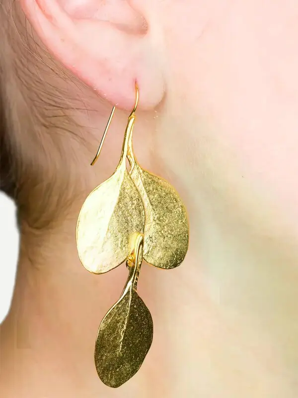 KENNETH JAY LANE Leaf Drop Earrings