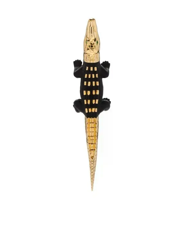 BIBI VAN DER VELDEN Alligator Bite Single Earring - Gold