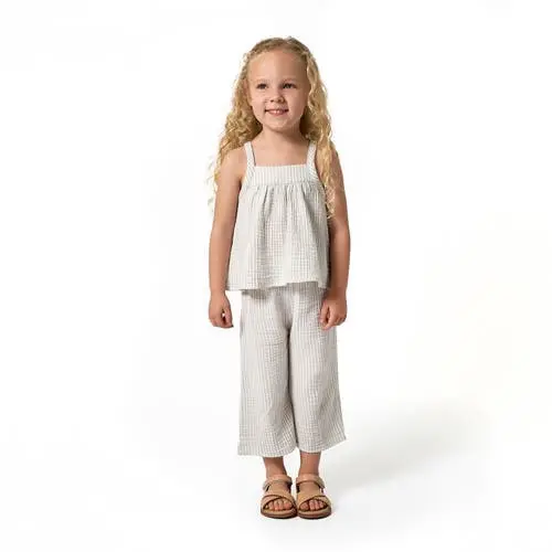 MODERN MOMENTS™ BY GERBER Top And Cropped Pants Set - Blue Stripe