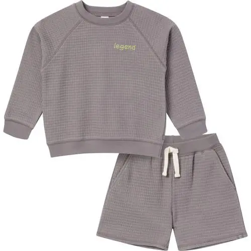 MODERN MOMENTS™ BY GERBER Long Sleeve Top And Shorts Set - Medium Grey