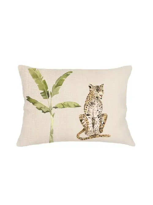 Anaya Animal Instincts Velvet Pillow With Down Alternative Insert - Green