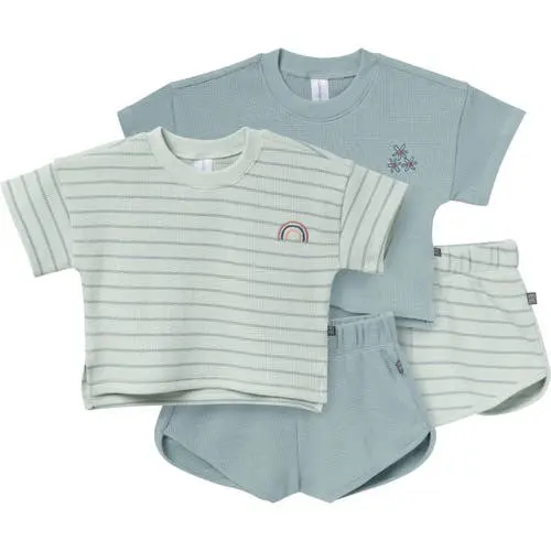 MODERN MOMENTS™ BY GERBER Drop Shoulder Top And Shorts Set - Sky Stripe