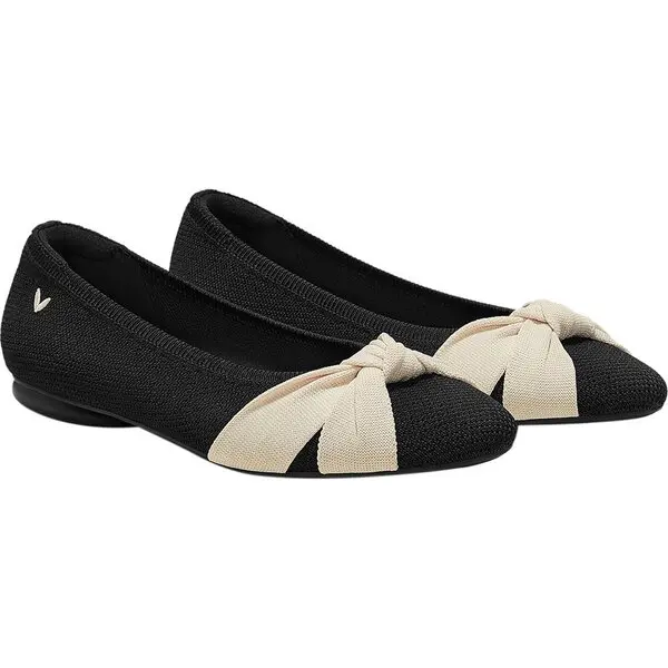 Vivaia Toe Knotted Flats - Black