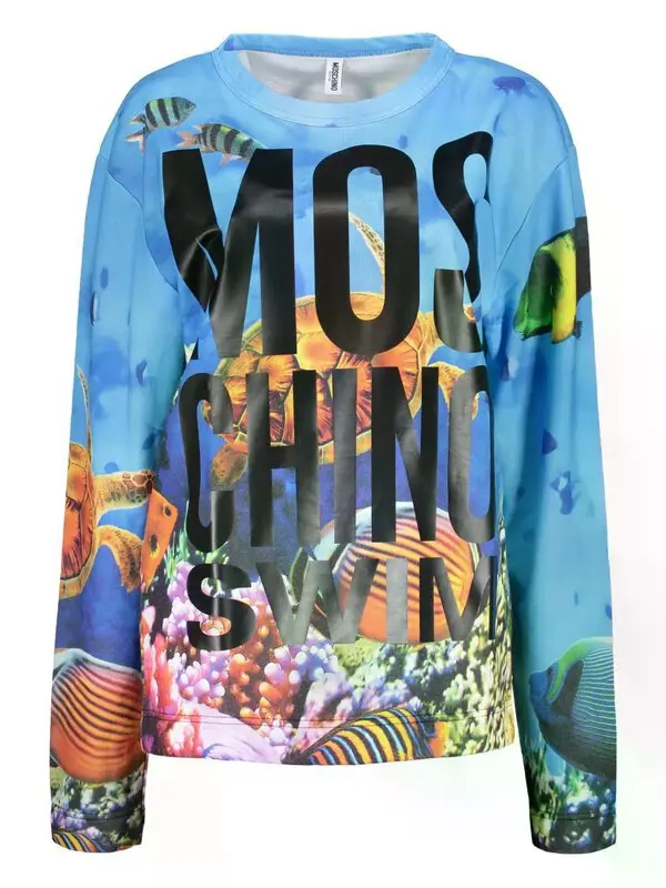 Moschino Printed Sweatshirt - Blue