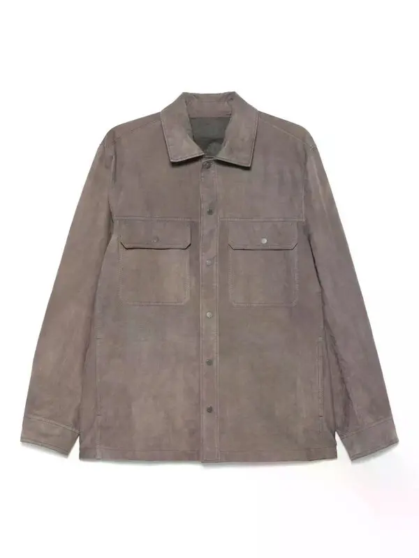 SALVATORE SANTORO Suede Shirt - Grey