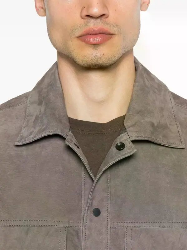 SALVATORE SANTORO Suede Shirt - Grey