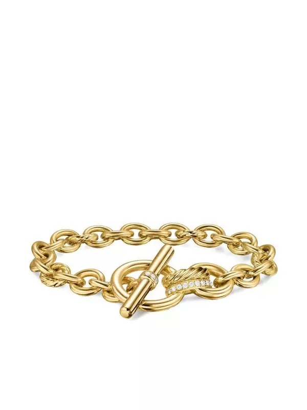 David Yurman 18k Yellow Dy Mercer® Diamond Toggle Chain Bracelet - Gold