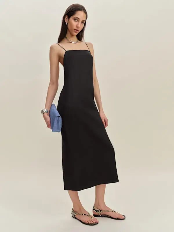 Gael Linen Dress - Black