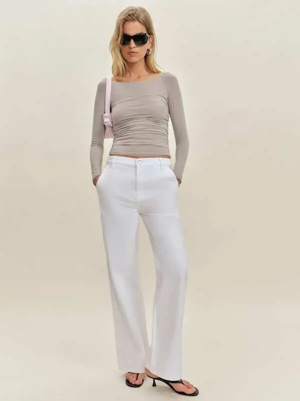 REFORMATION Julian Knit Top - Grey