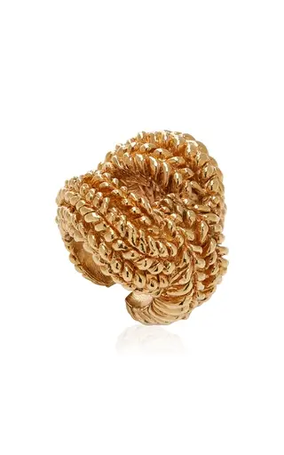 PAOLA SIGHINOLFI 18k -plated Pewter Textured Ring