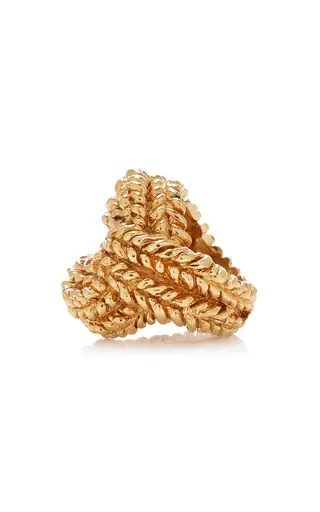 PAOLA SIGHINOLFI 18k -plated Pewter Textured Ring