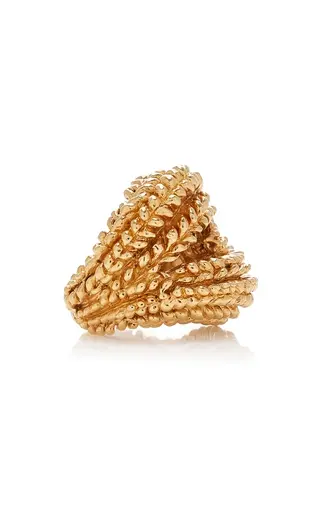 PAOLA SIGHINOLFI 18k -plated Pewter Textured Ring