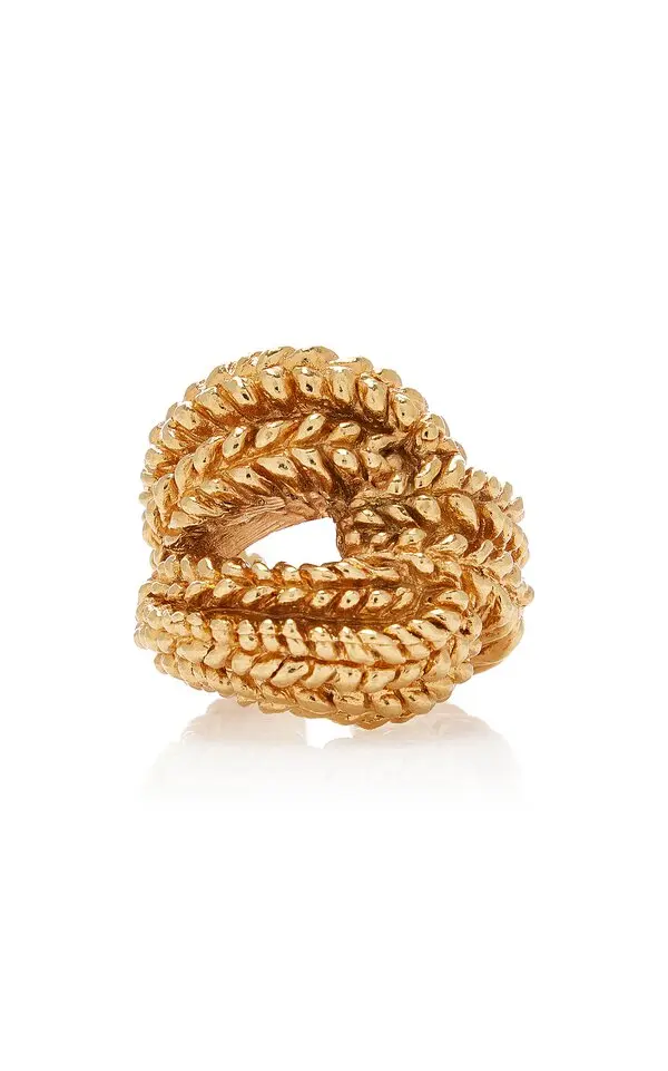 PAOLA SIGHINOLFI 18k -plated Pewter Textured Ring
