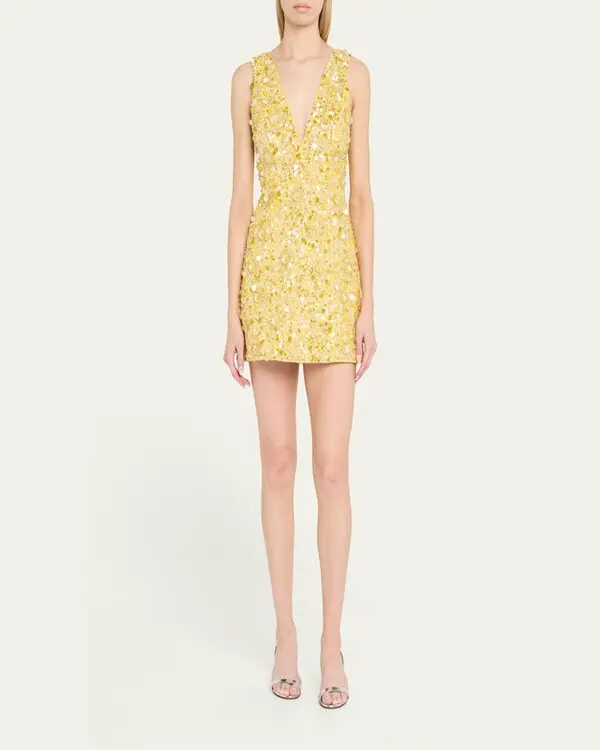 Alice + Olivia Tatum Embellished Lantern Skirt Gown