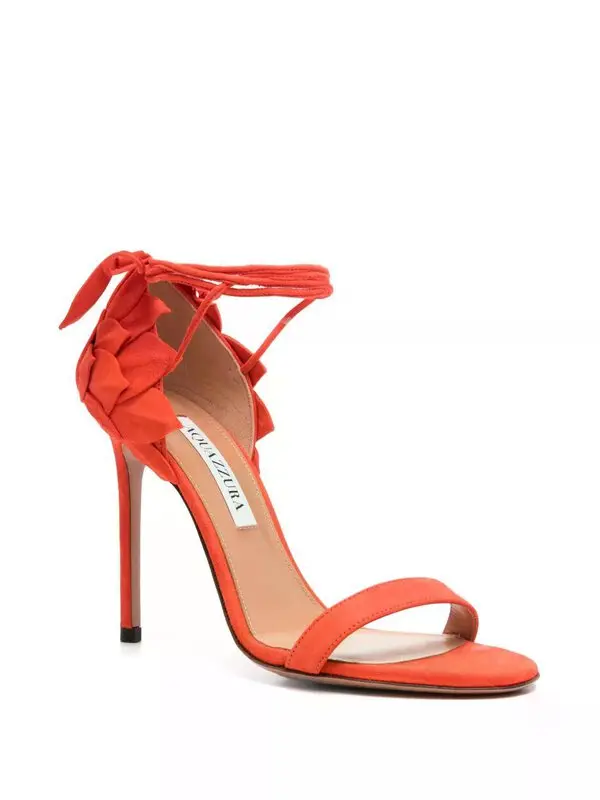 AQUAZZURA Hibiscus Stiletto Sandals - Red