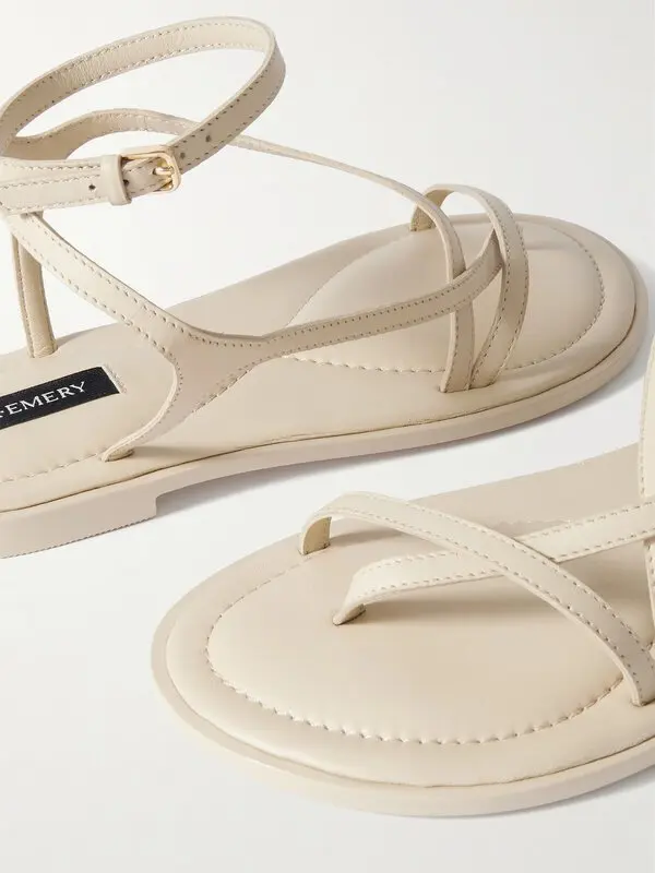 A.emery Edna Leather Sandals - Neutrals