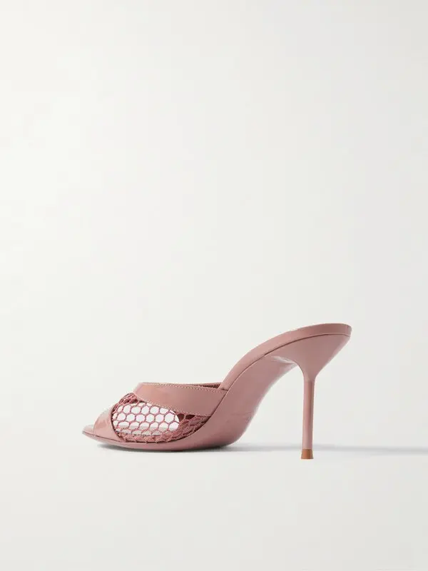 Paris Texas Lidia Patent-leather And Mesh Sandals