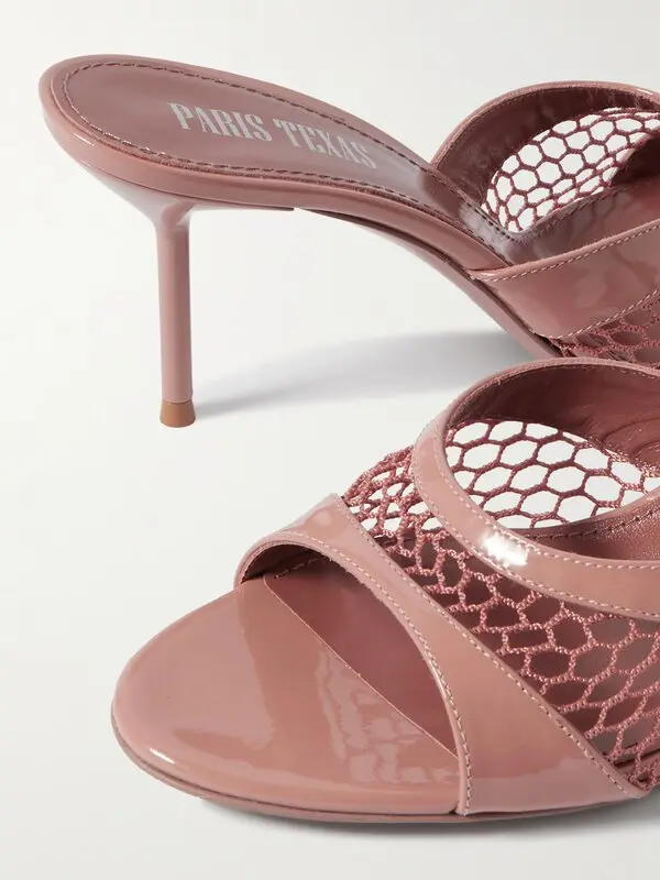 Paris Texas Lidia Patent-leather And Mesh Sandals