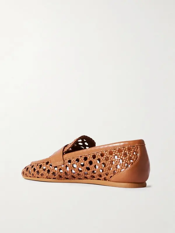 STUART WEITZMAN Thea Woven Leather Loafers