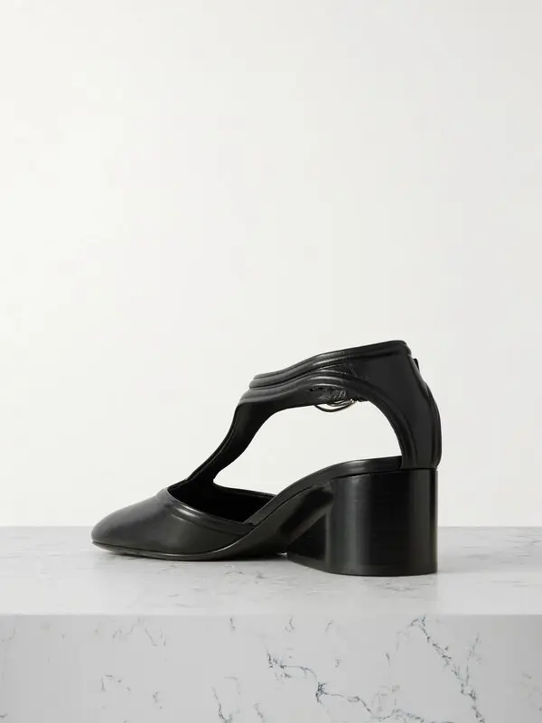 JIL SANDER Leather Mary Jane Pumps