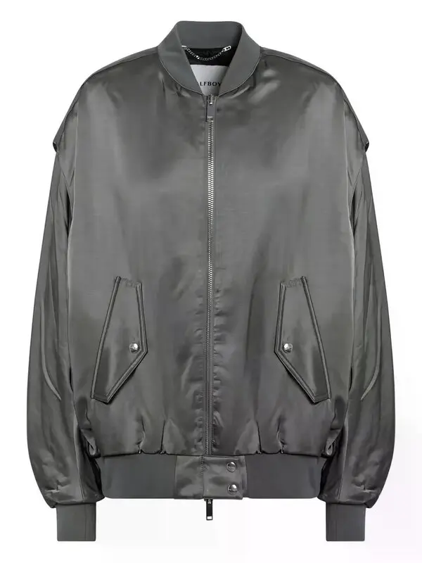 HALFBOY Zip-up Bomber Jacket - Grey