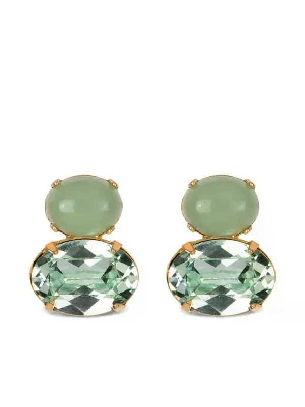 JENNIFER BEHR Yvette Stud Earrings - Green