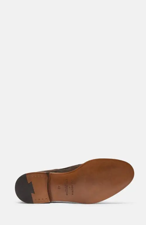 SCAROSSO William Tassel Loafers - Brown - Suede