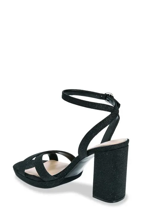 Nina Sheila Ankle Strap Platform Sandal - Black Fantasy Net