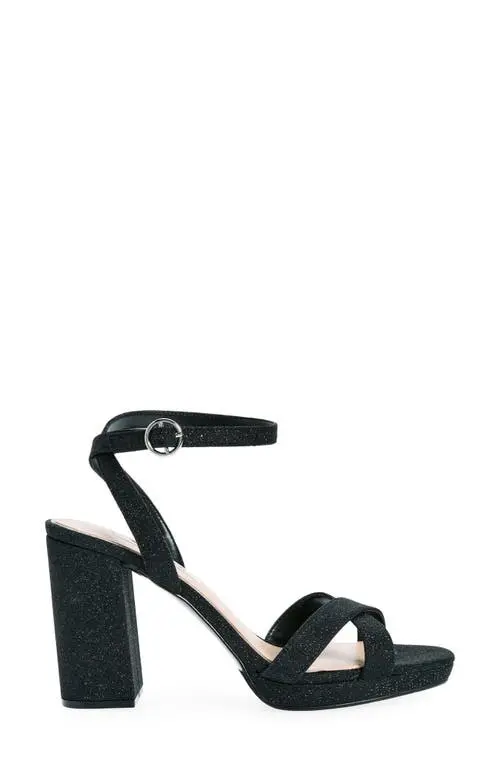 Nina Sheila Ankle Strap Platform Sandal - Black Fantasy Net