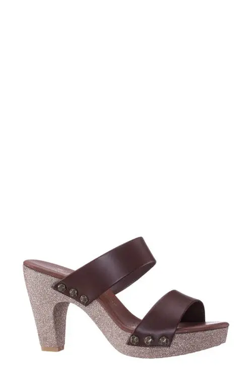 Nina Vegas Platform Slide Sandal - Coffee