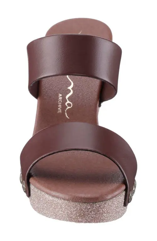 Nina Vegas Platform Slide Sandal - Coffee