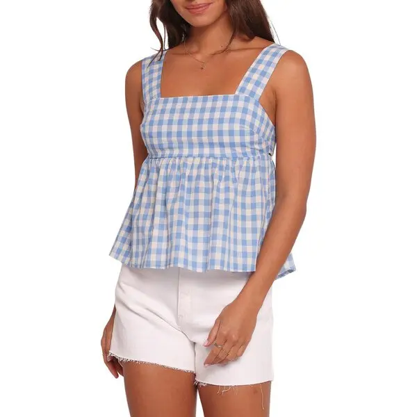 PETAL & PUP Chatham Gingham Babydoll Tank