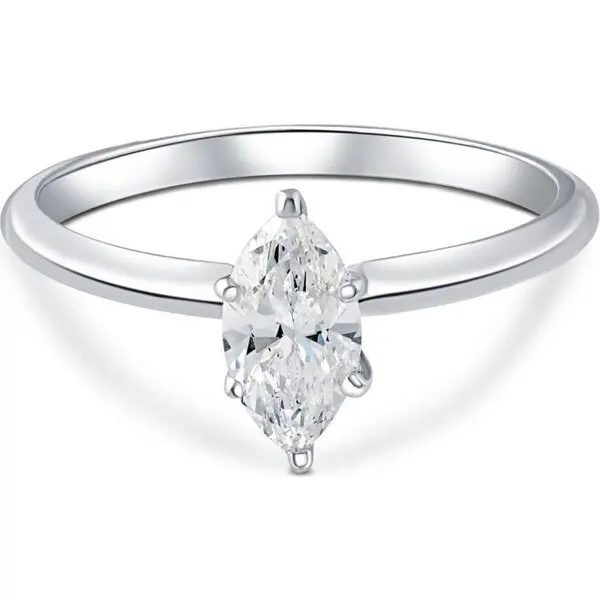 BLISS DIAMOND 0.72ct Marquise Cut Natural Certified Diamond Solitaire Engagement Ring
