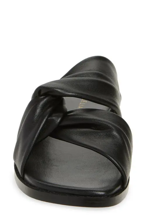 CECELIA NEW YORK Idea Leather Slide Sandal - Black