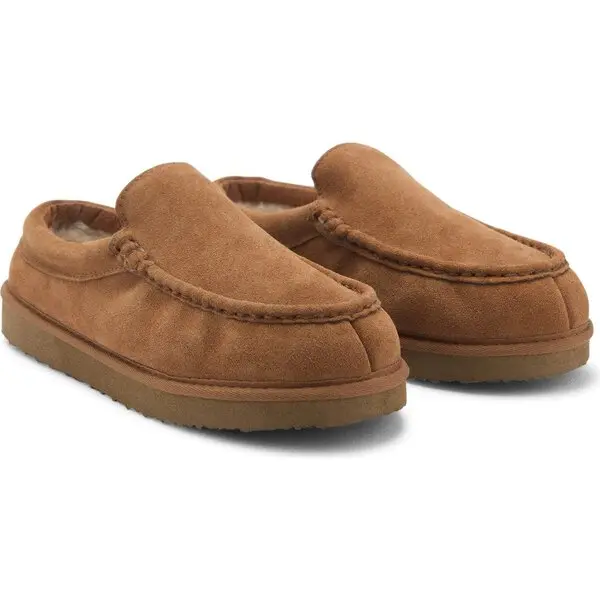 Mango Suede Clogs With Faux Shearling Lining