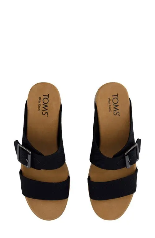 Toms Diana Platform Slide Sandal - Black
