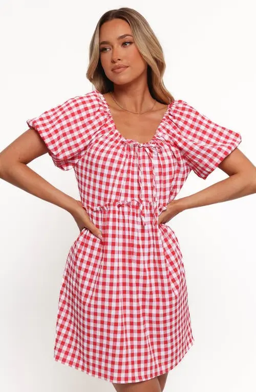 PETAL & PUP Dorthea Gingham Minidress