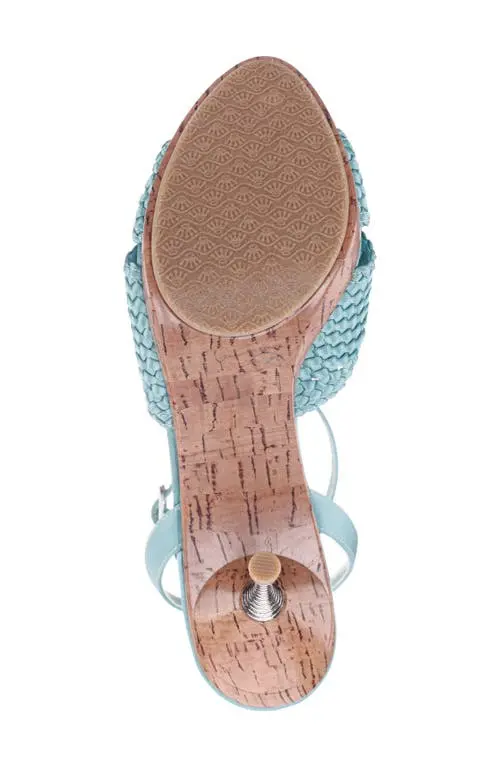 Nina Empire Ankle Strap Sandal - Aqua