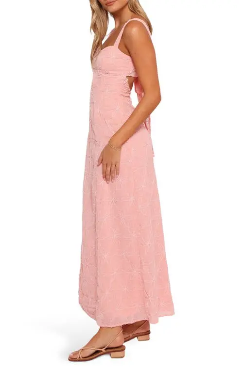 PETAL & PUP Beryl Floral Embroidered Maxi Sundress - Pink