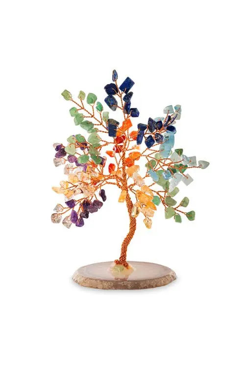 KARMA AND LUCK Chakra Feng Shui Multistone Tree Of Life Strength & Growth - Copper/multicolor