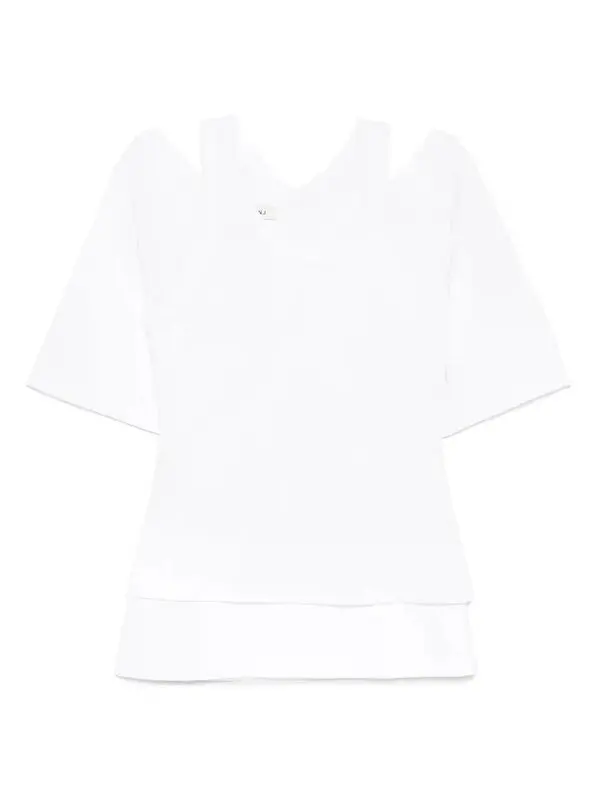 Goen.j Dual-layer Short-sleeve Top