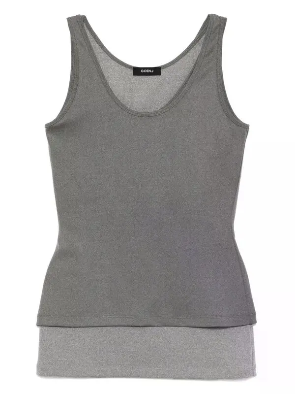 Goen.j Dual-layer Sleeveless Top - Grey