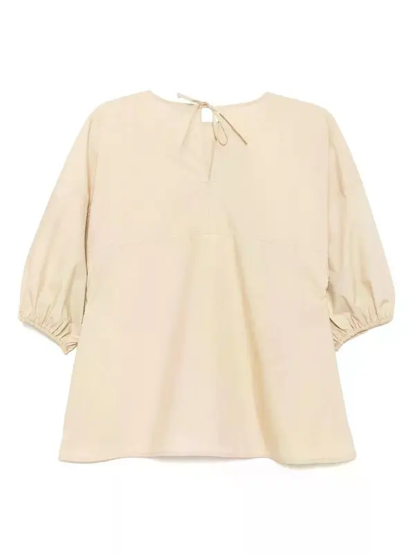 Goen.j Balloon-sleeve Top - Neutrals