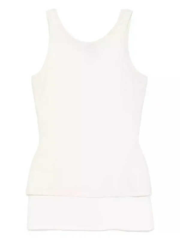Goen.j Dual-layer Sleeveless Top - Neutrals