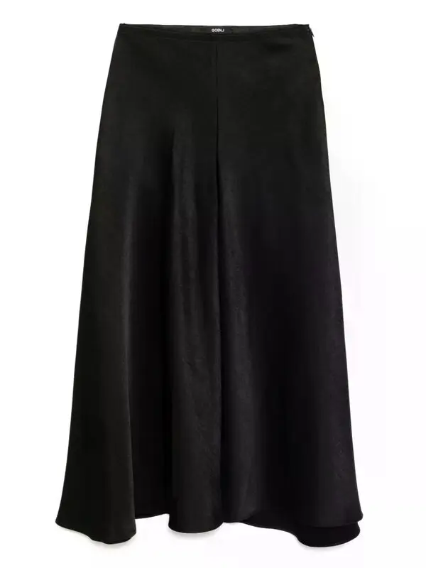 Goen.j Bias-cut Midi Skirt