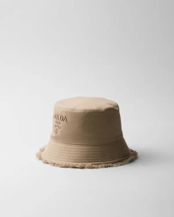 Prada Drill Bucket Hat - Khaki