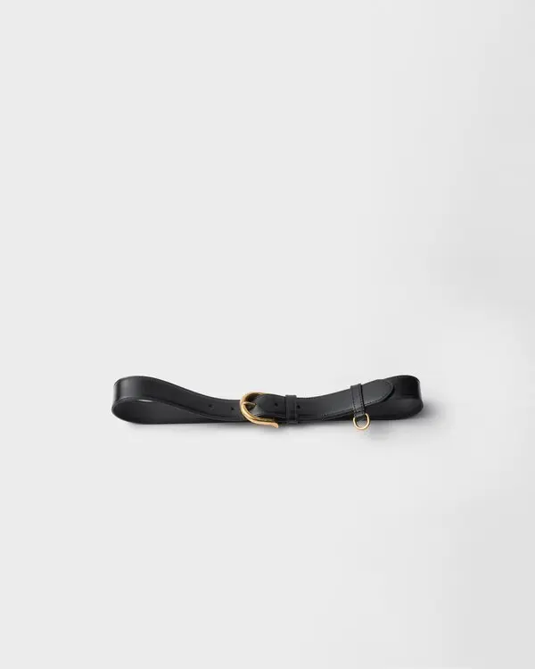 Prada Leather Belt - Black